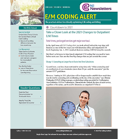 E&M Alert - E&M Codes Newsletter, Updates and Guidelines - AAPC